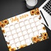 July 2024 Sunflower Calendar, Printable Cute Floral Sunflower Themed ...