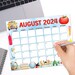 Printable August 2024 Back to School Themed Calendar, School Days Month ...