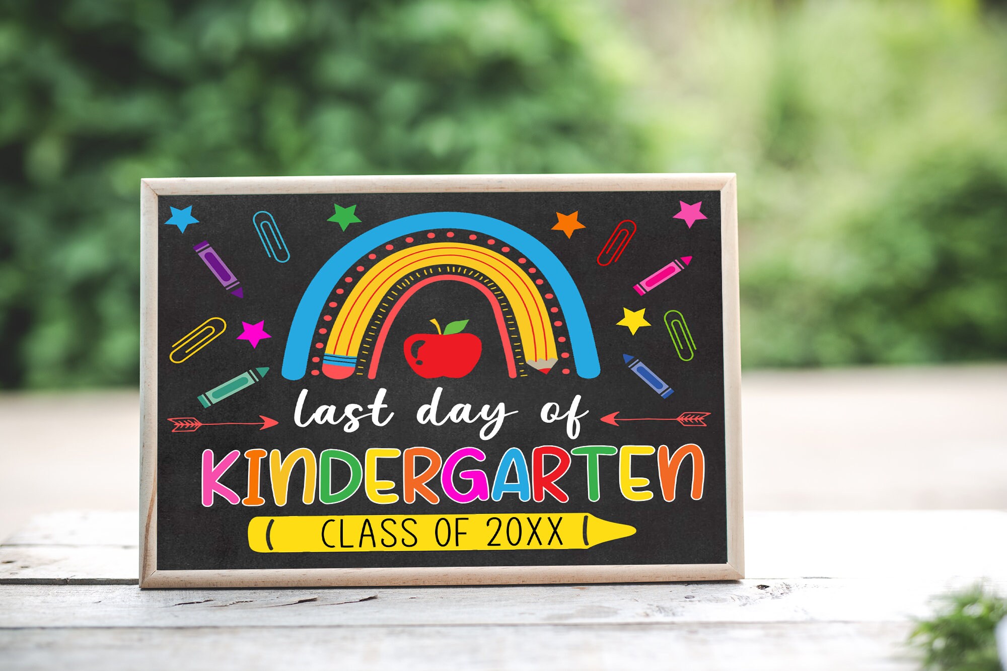 Editable End of School Year Sign Template, Kindergarten Last Day of ...