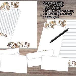 59 Piece Printable Animal Stationary, Cute Girl Stationary Set, PDF ...