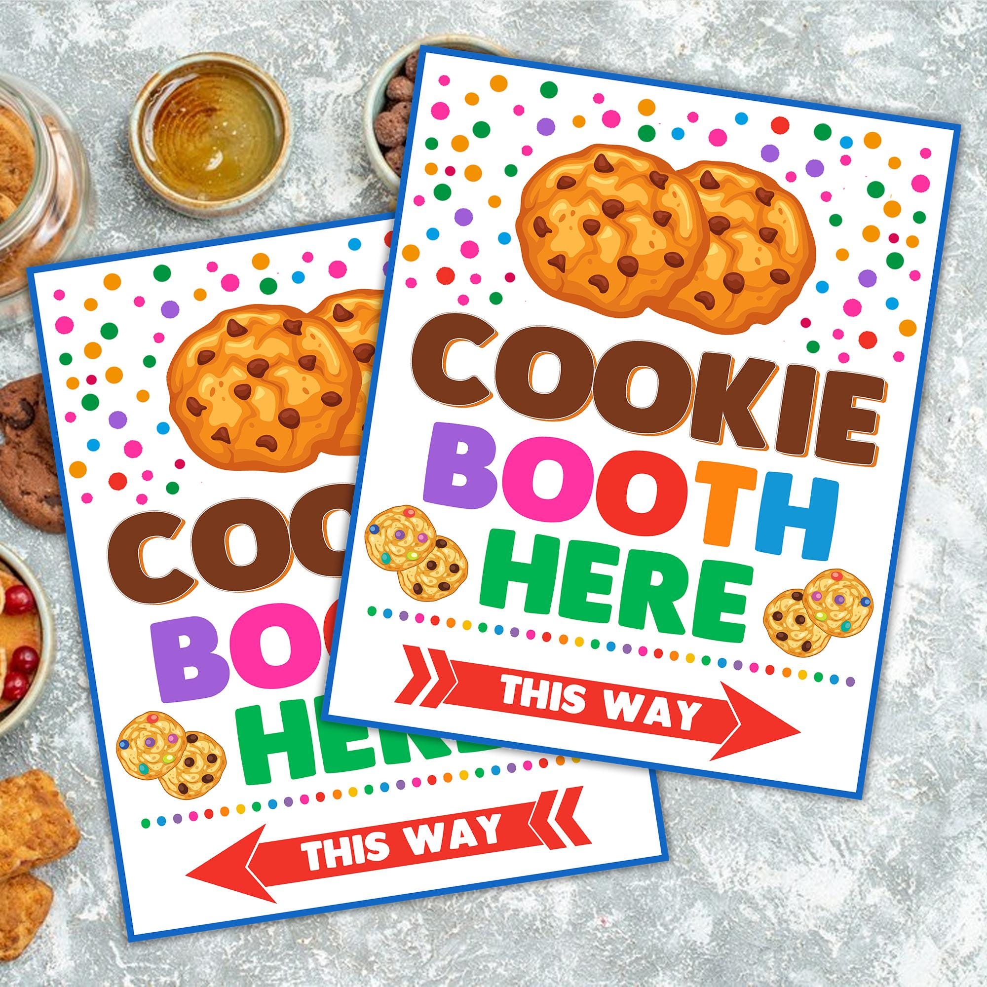 Printable Cookie Booth Sign Bundle Set of 8, Cookies Sale Signage ...