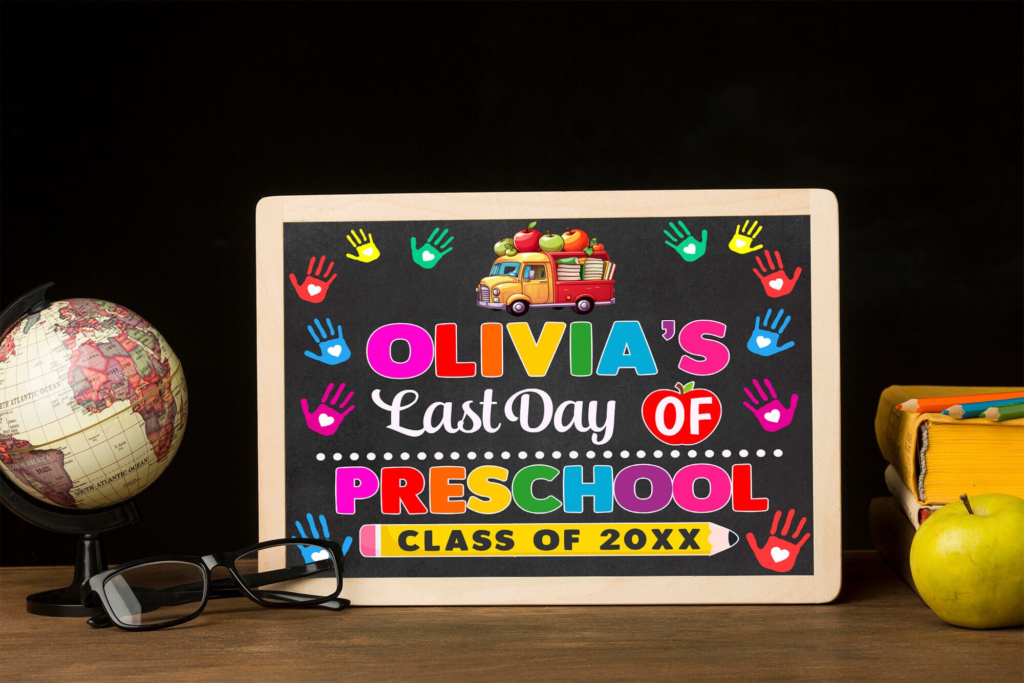 Editable Last Day of Preschool Sign, End of School Year Sign With Name ...