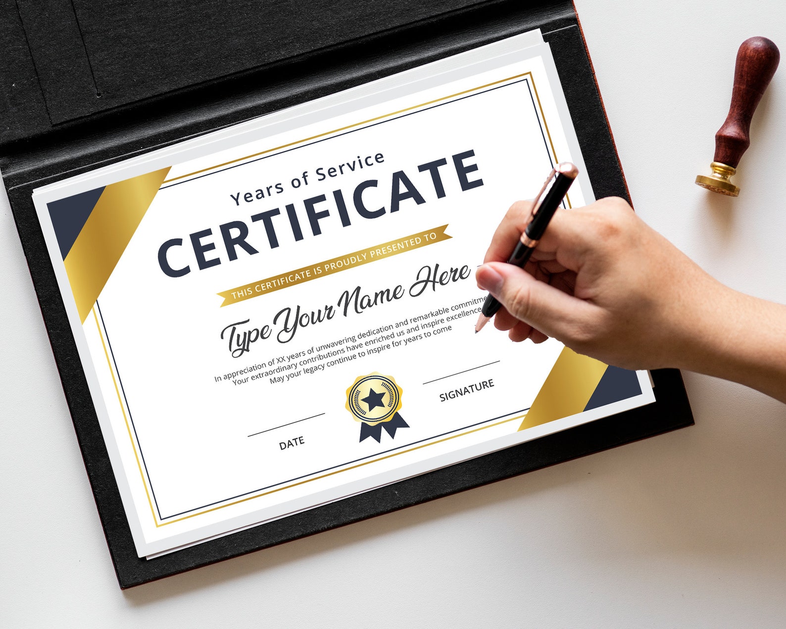 Editable Certificate Years of Service Award Printable, Years of Service ...