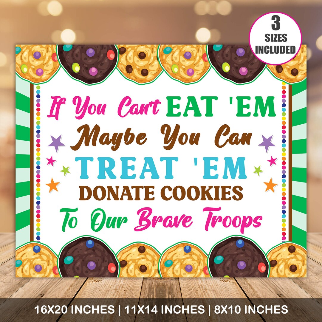 Printable PDF Donate Cookies to Military Troops, If You Can't Eat 'em ...