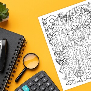 50 Motivational Quote Coloring Pages, Printable Quotes to Color, Teens ...