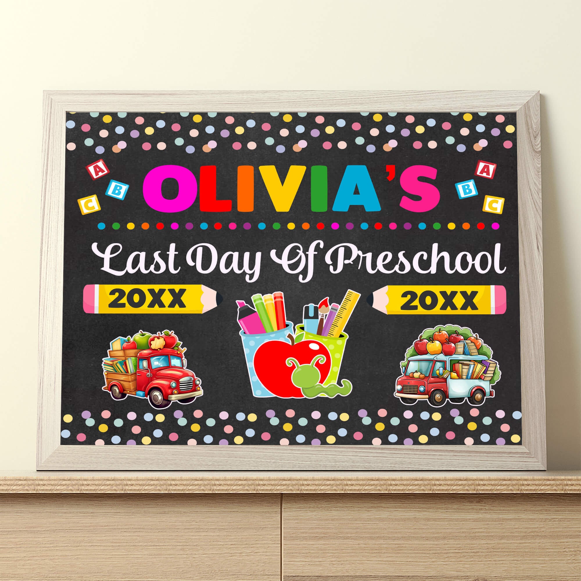 Editable Last Day of Preschool Sign, Printable End of School Year Sign ...