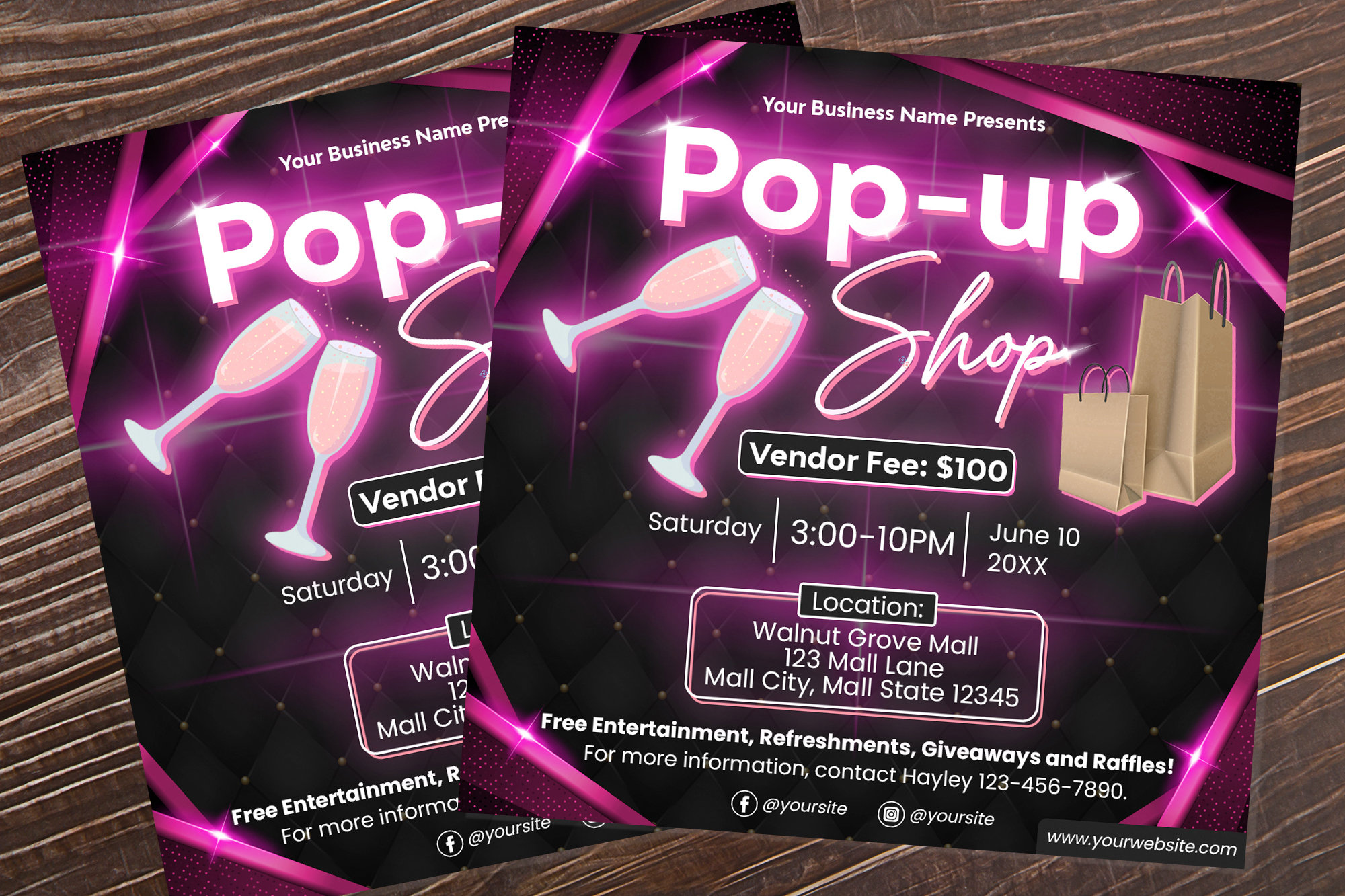 Pop up Shop Flyer Template, Shop Now Flyer, Sip and Shop Flyer, Grand ...