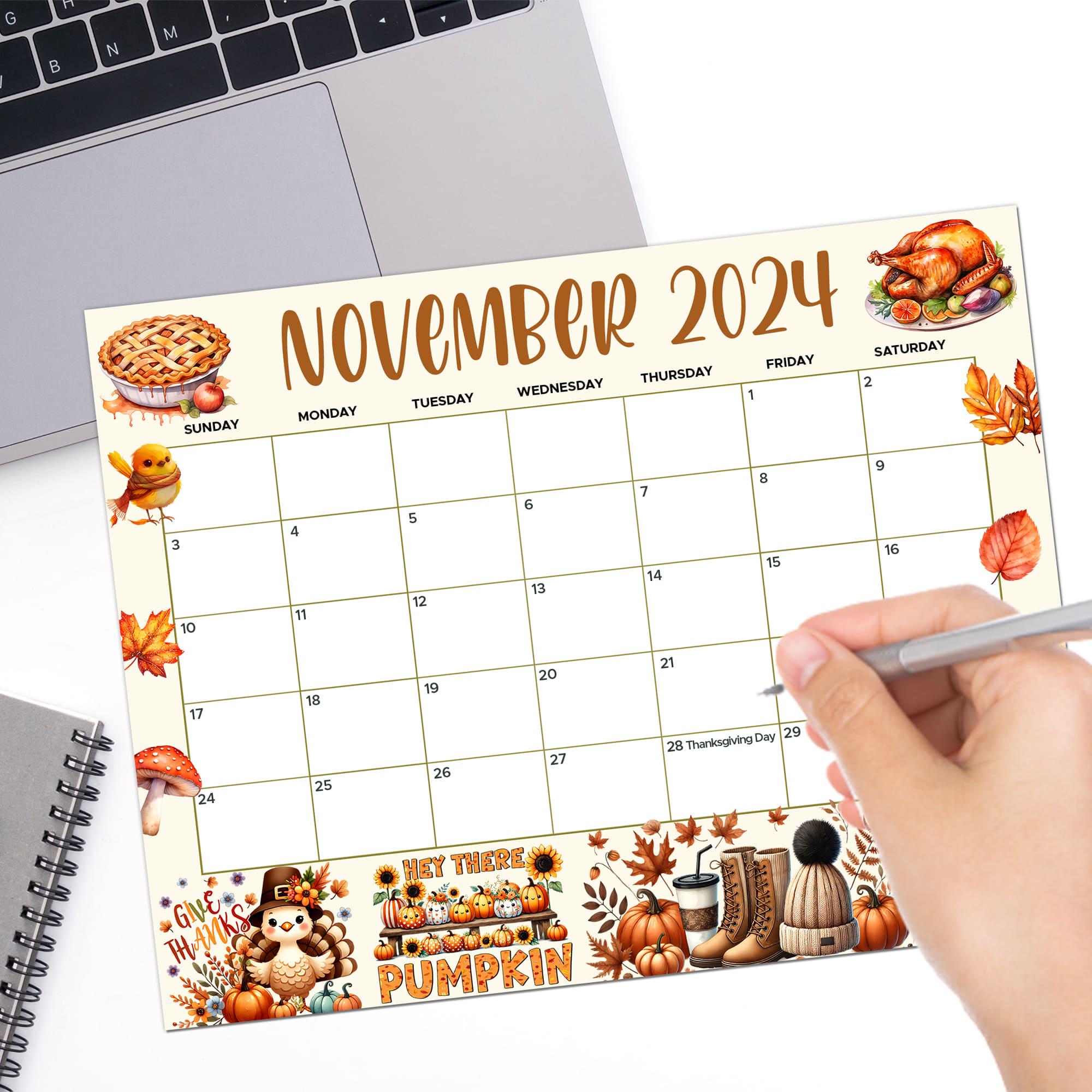 November Art Calendar Page Printable - Etsy