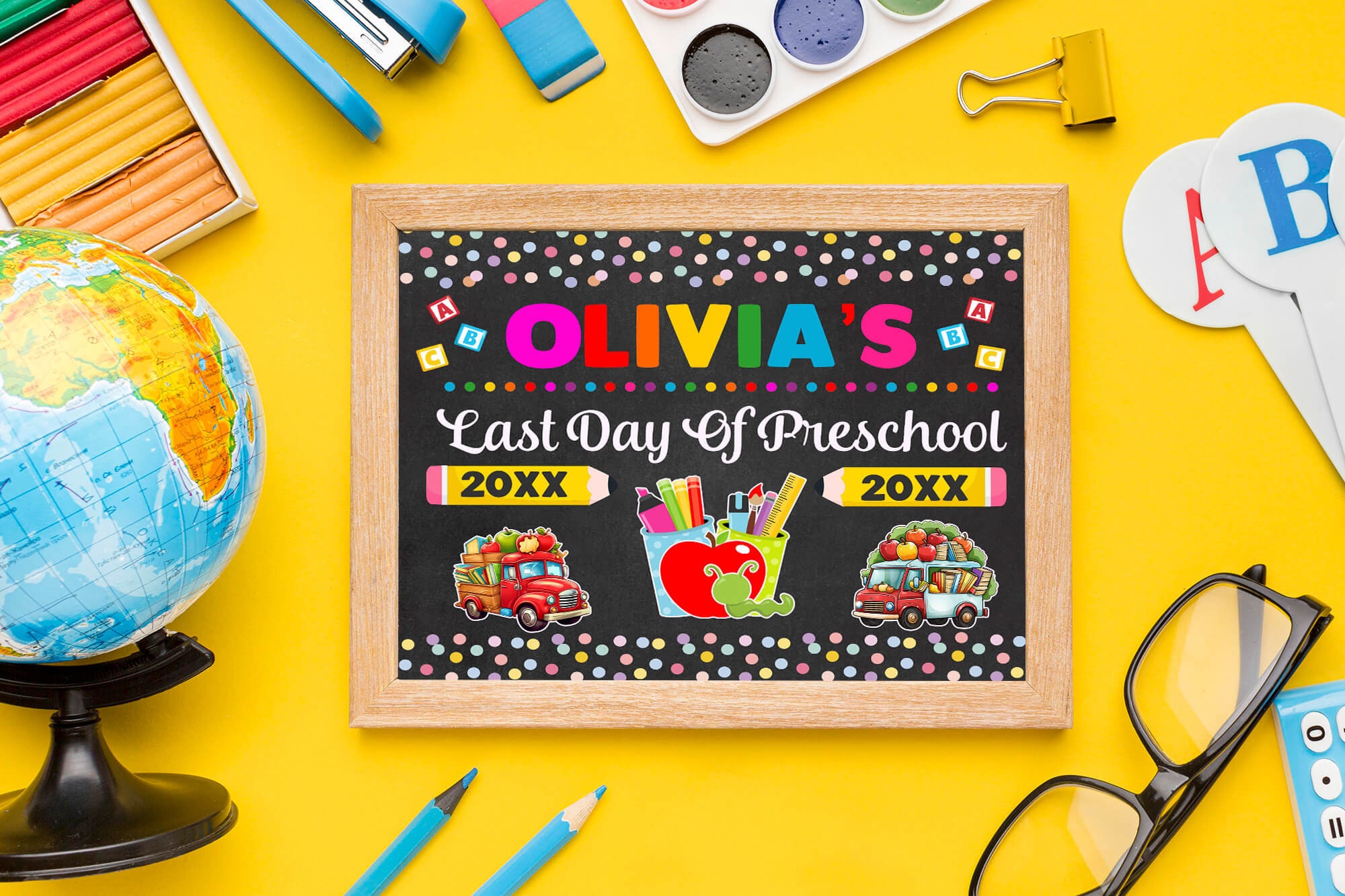 Editable Last Day of Preschool Sign, Printable End of School Year Sign ...