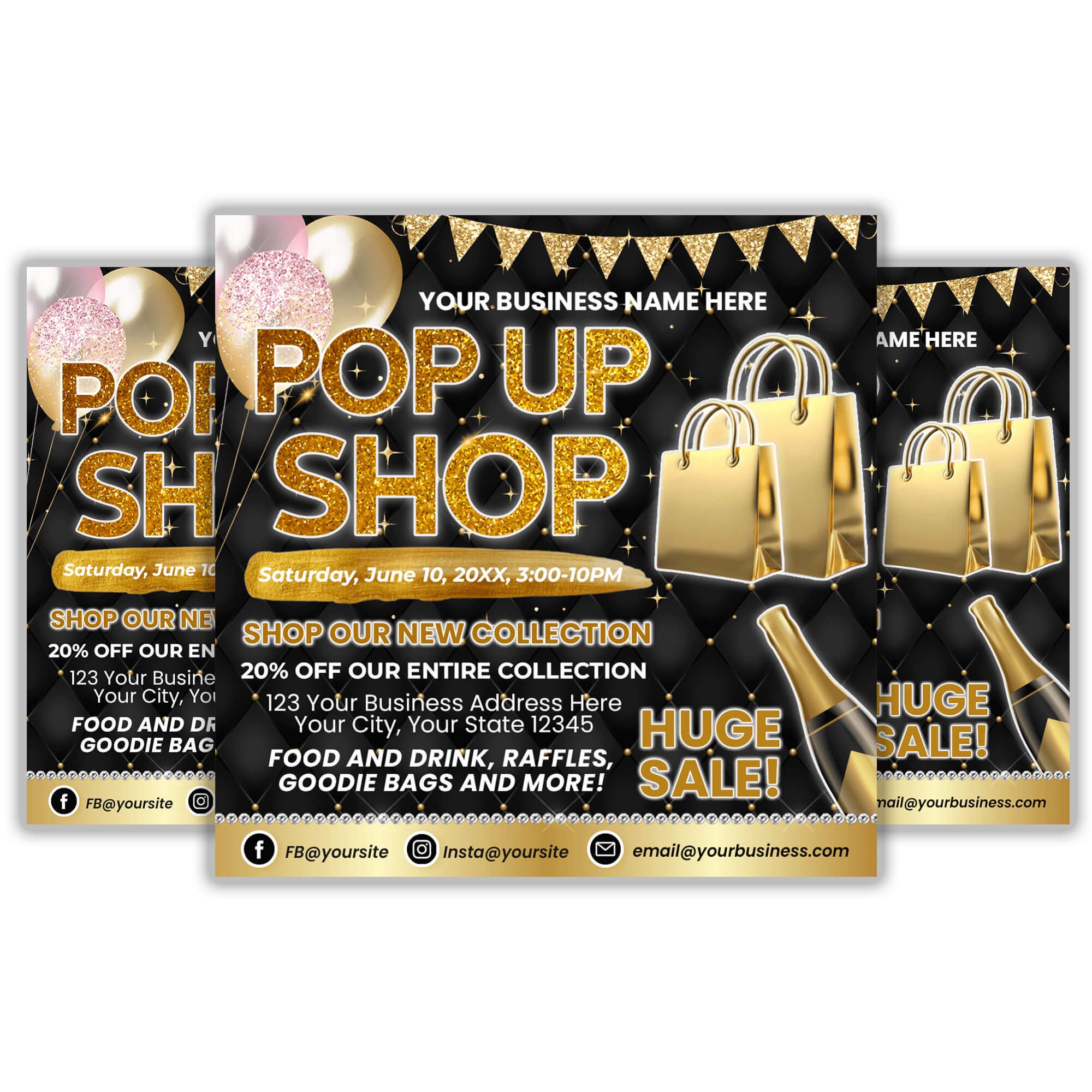 Pop up Shop Flyer Template, Sale Event Flyer, Shopping Event Flyer ...