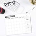 Retro Minimalist July 2024 Calendar, Printable Clean Vintage Classic ...