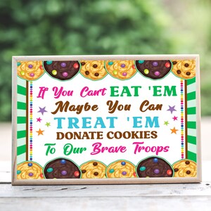 Printable Set of Cookie Booth Sign, We Accept Payments Sign Cash ...