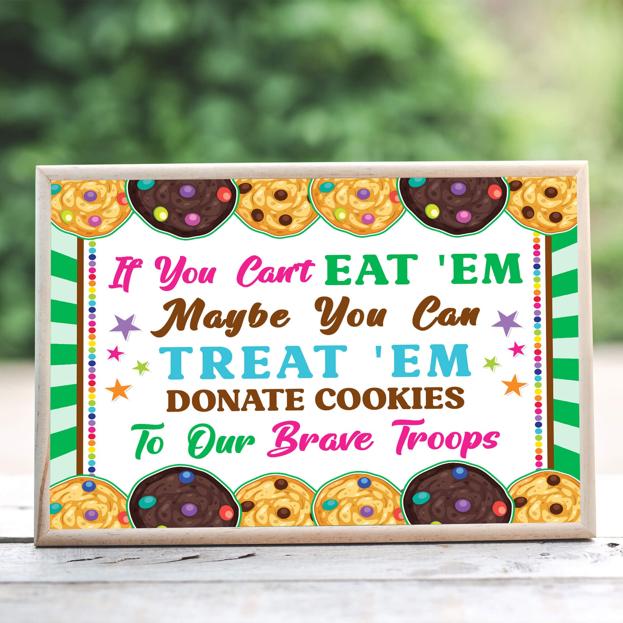 Printable Set of Cookie Booth Sign, We Accept Payments Sign Cash ...