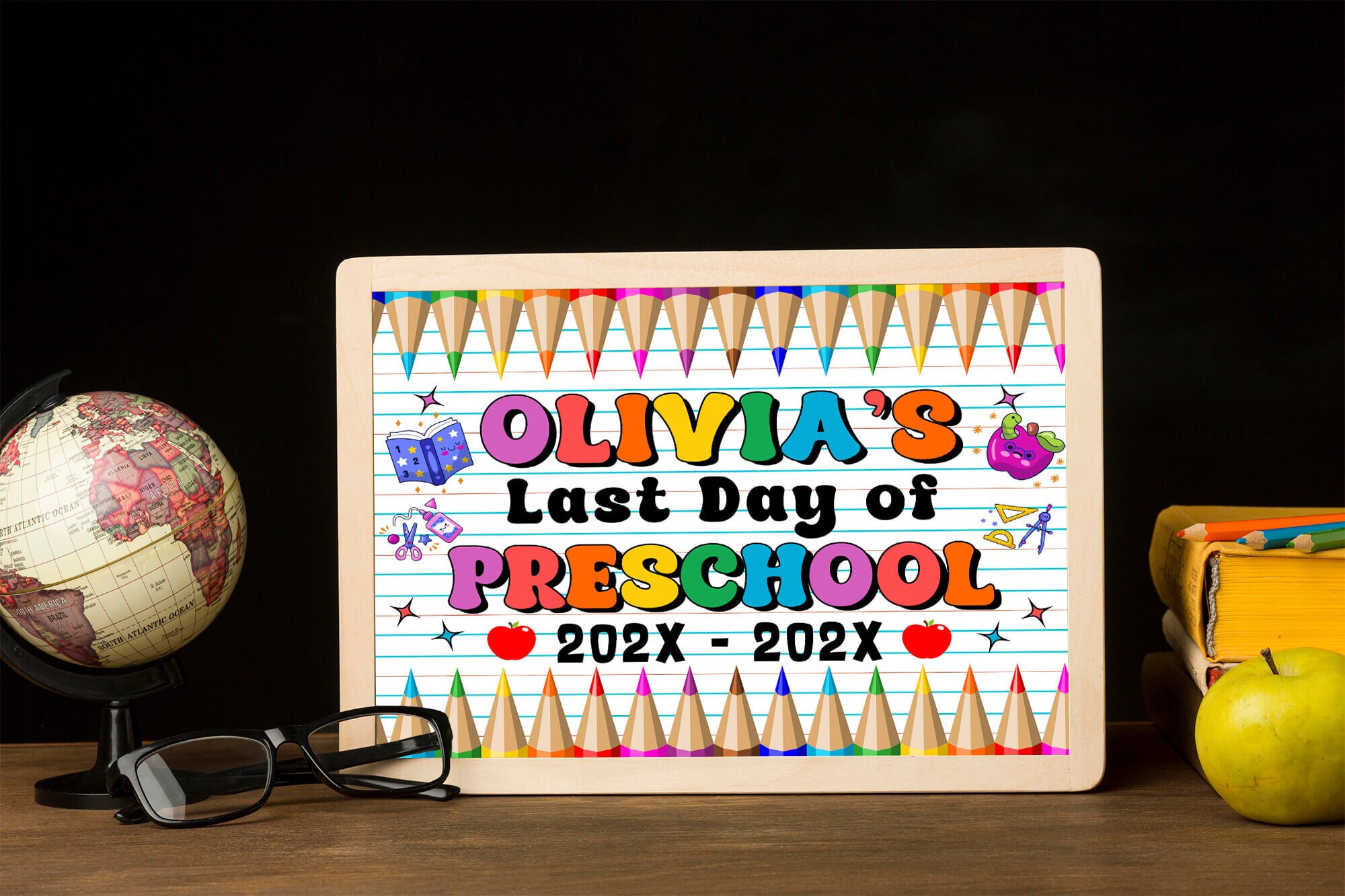 DIY Last Day of Preschool With Name Sign Template, Editable End of ...