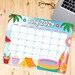 July 2024 Beautiful Summer Calendar, Printable Fillable Summer Calendar ...
