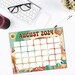 Printable Retro Nostalgic Summer Theme August 2024 Calendar, Printable ...