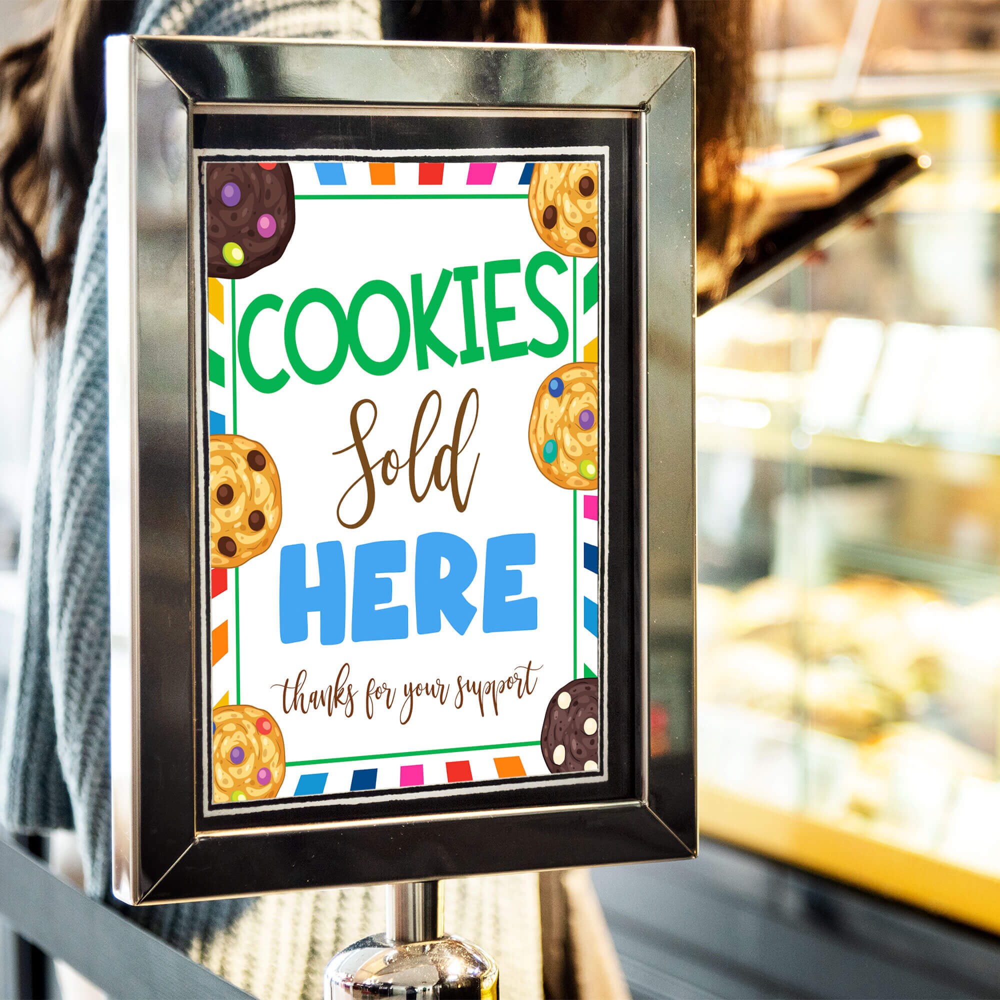 PDF Printable Cookie Booth Sign Bundle, We Accept Payments Sign Cash ...