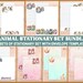 59 Piece Printable Animal Stationary, Cute Girl Stationary Set, PDF ...
