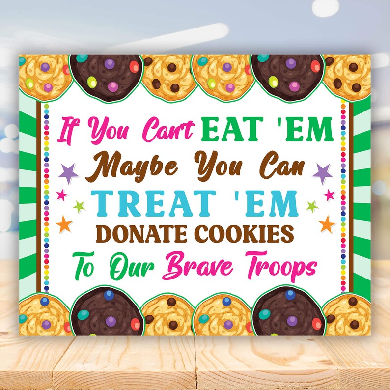 Printable Set of Cookie Booth Sign, We Accept Payments Sign Cash ...