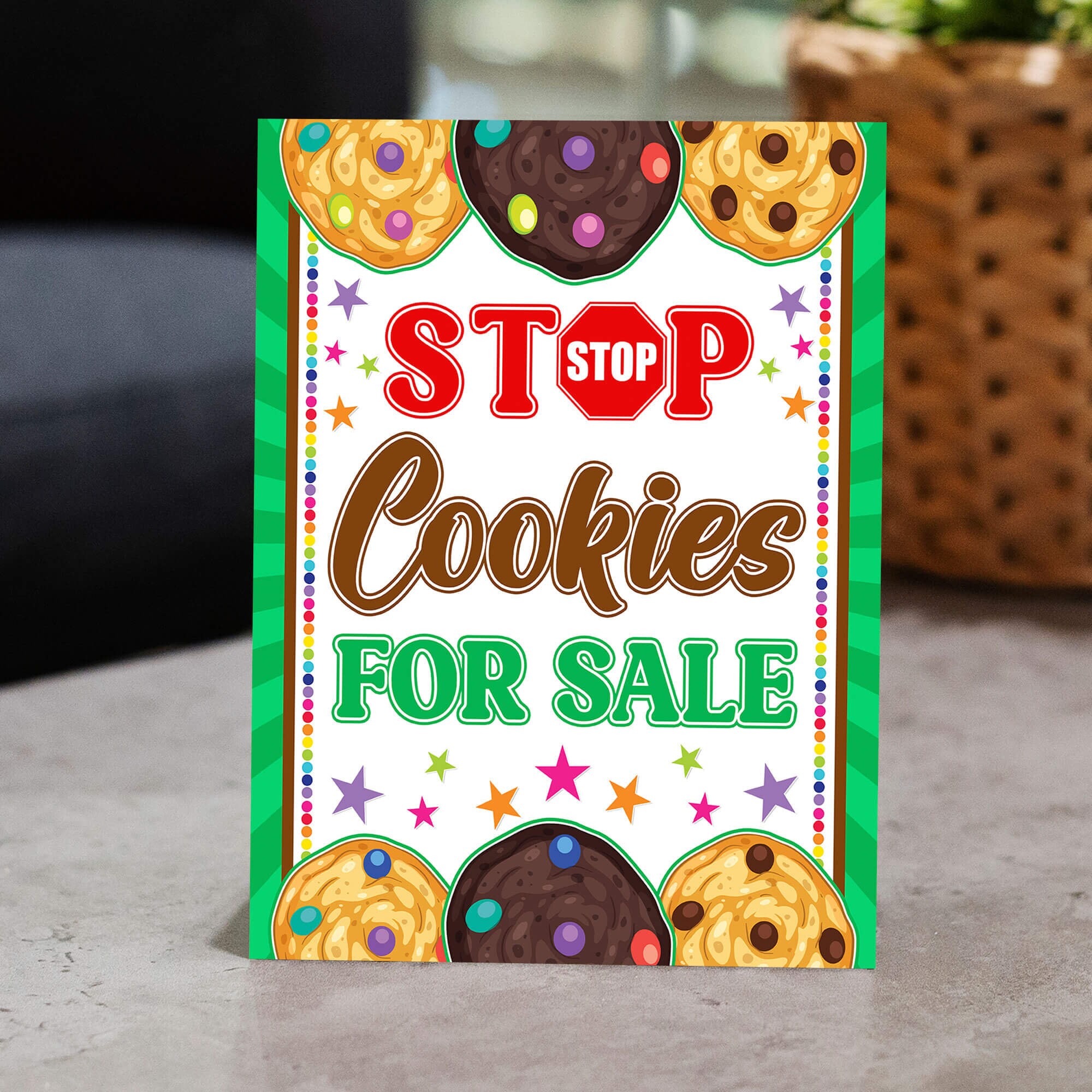 Printable Set of Cookie Booth Sign, We Accept Payments Sign Cash ...