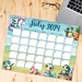 Printable Summer July 2024 Calendar, Cute Underwater Sea Turtle Month ...