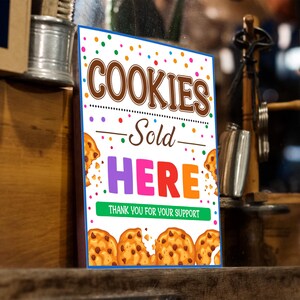 Printable Cookie Booth Sign Bundle Set of 8, Cookies Sale Signage ...