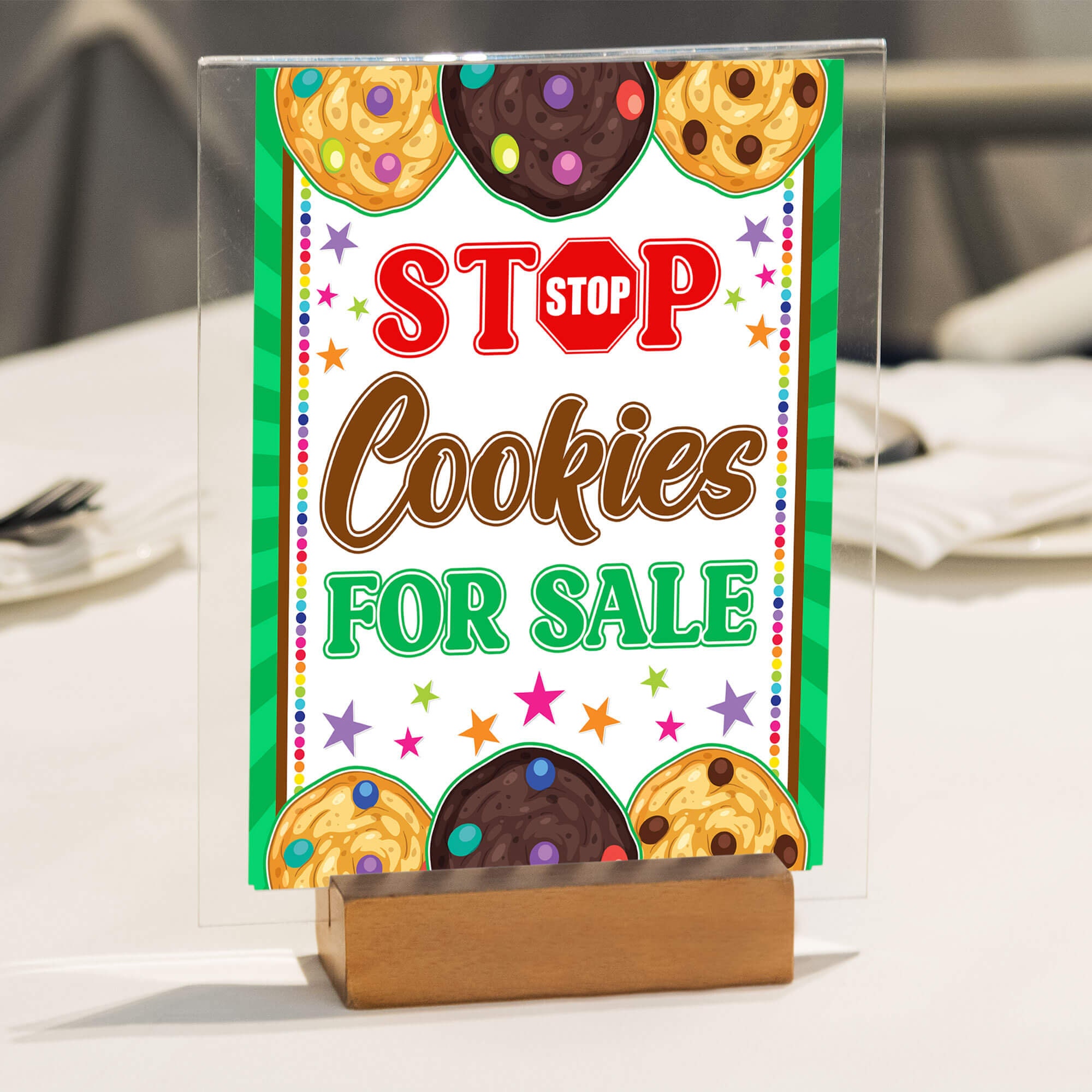 Printable Set of Cookie Booth Sign, We Accept Payments Sign Cash ...
