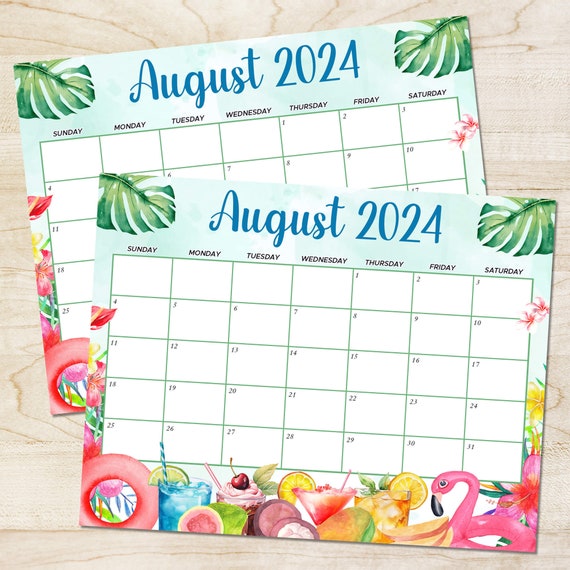 Month Calendar Aug 2024