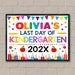 Last Day of Kindergarten With Name Sign Template, Editable Kinder End ...