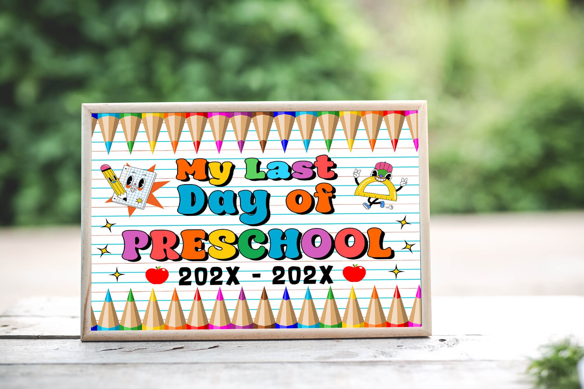 Editable Last Day of Preschool Sign Template, End of School Year Sign ...