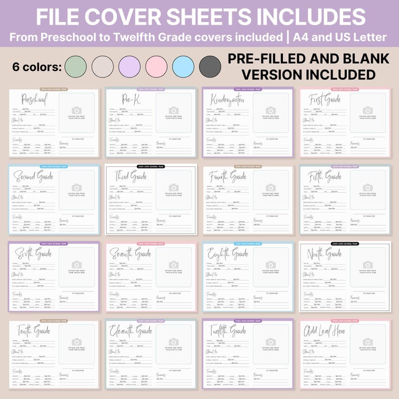 Memory Box Starter Kit | File Cover Pages, Tabs & Box Label | Editable ...