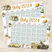 July 2024 Summertime Daisy Themed Calendar, Printable Floral Calendar ...