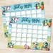 Printable Summer July 2024 Calendar, Cute Underwater Sea Turtle Month ...