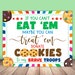 Printable Cookie Booth Sign, PDF Donate Cookies for Military Troops, If ...
