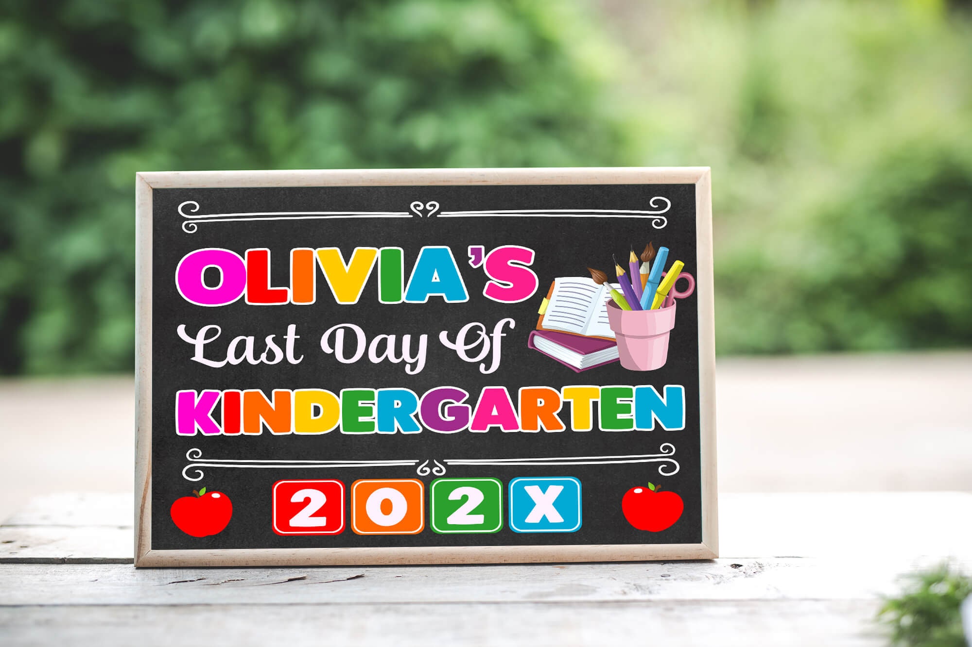 Editable Last Day of Kindergarten With Name Sign Template, Kinder End ...