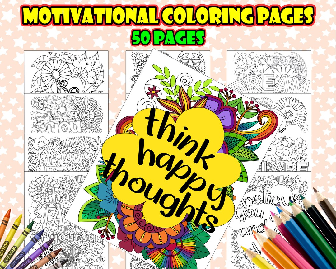 50 Motivational Quote Coloring Pages, Printable Quotes to Color, Teens ...