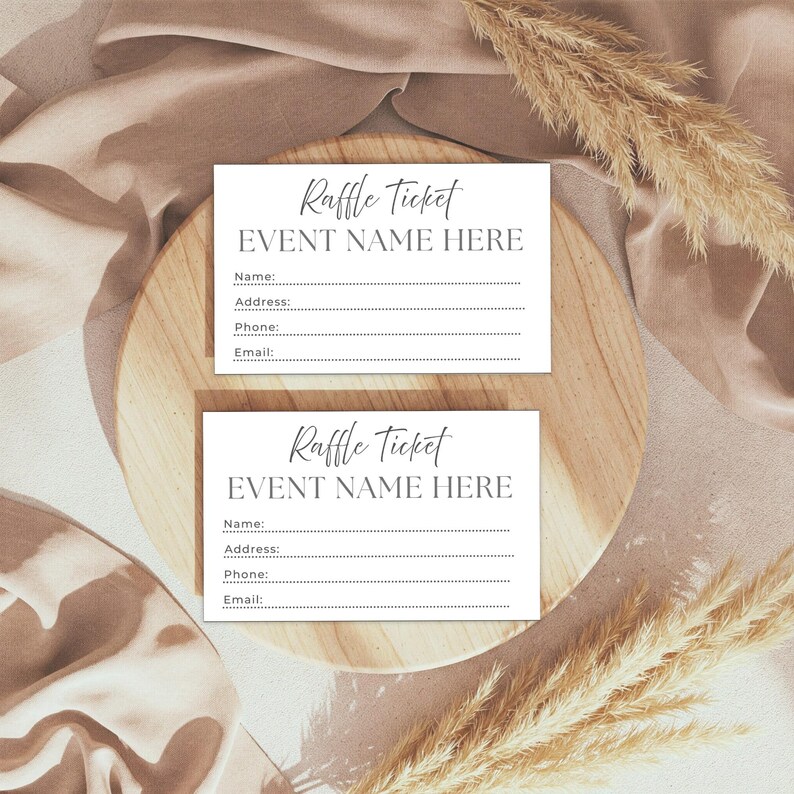 Editable Event Raffle Ticket Template | Enter to Win Template ...