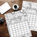 2023 Calendar PDF, Floral Calendar 12 Month Coloring Pages, Printable ...