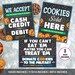 Printable PDF Cookie Booth Sign Set, We Accept Payments Sign Cash ...