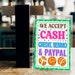 Printable We Accept Payments Sign Cash, Credit, PDF Cookie Fundraising ...