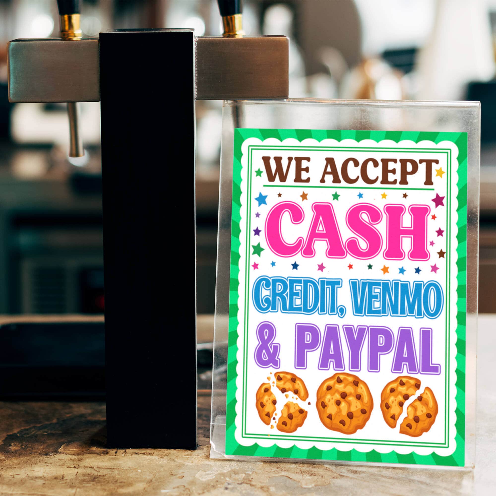 Printable We Accept Payments Sign Cash Credit Venmo Paypal - Etsy