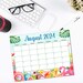 PDF Island Getaway Themed August 2024 Calendar, Printable Tropical ...