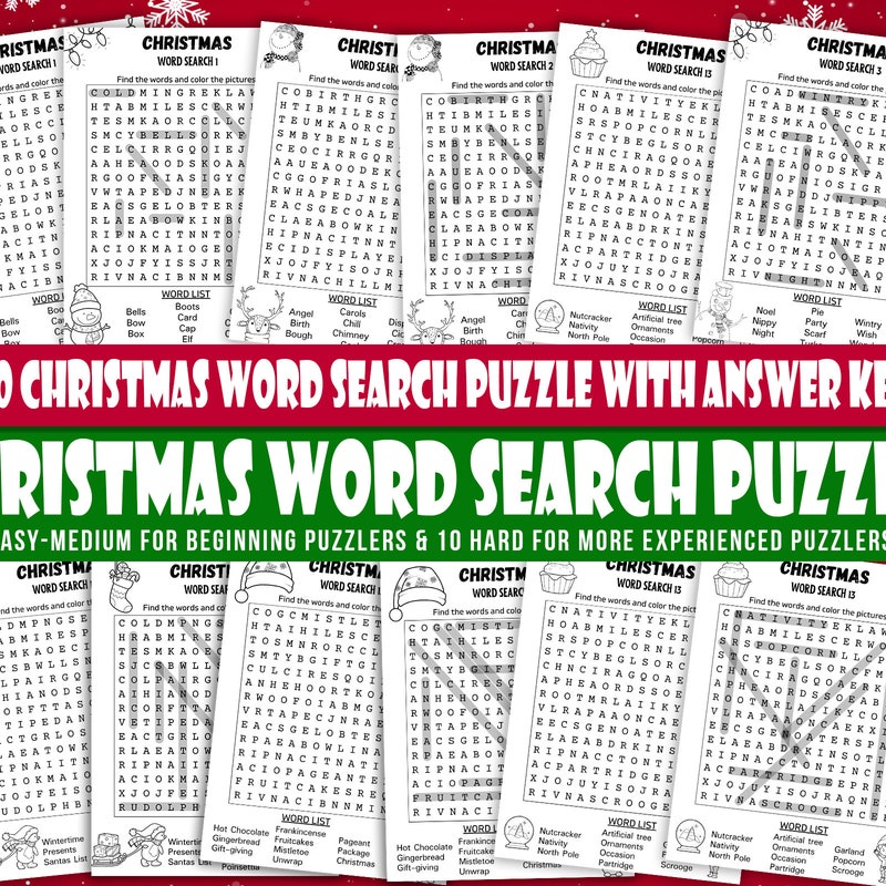 Christmas Games Printable - Etsy