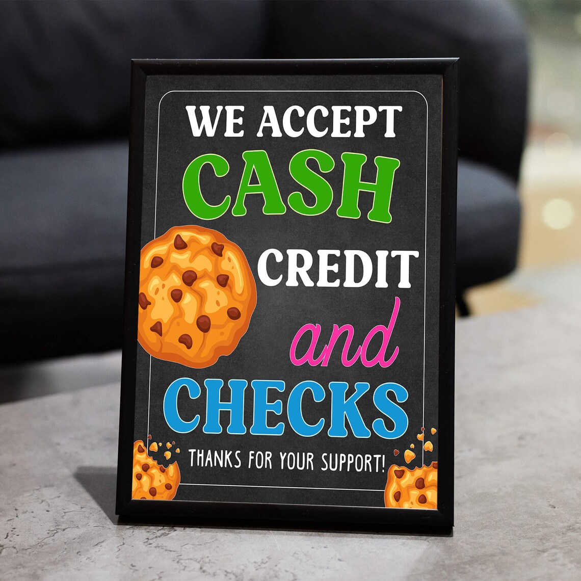 Printable PDF We Accept Payments Sign, Girls Scouts Cookie Booth, Cash ...