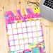 Printable Retro Theme Colorful July 2024 Calendar, Printable Retro Vibe ...