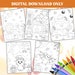 Thanksgiving and Halloween Coloring for Kids, Printable Fall Coloring ...