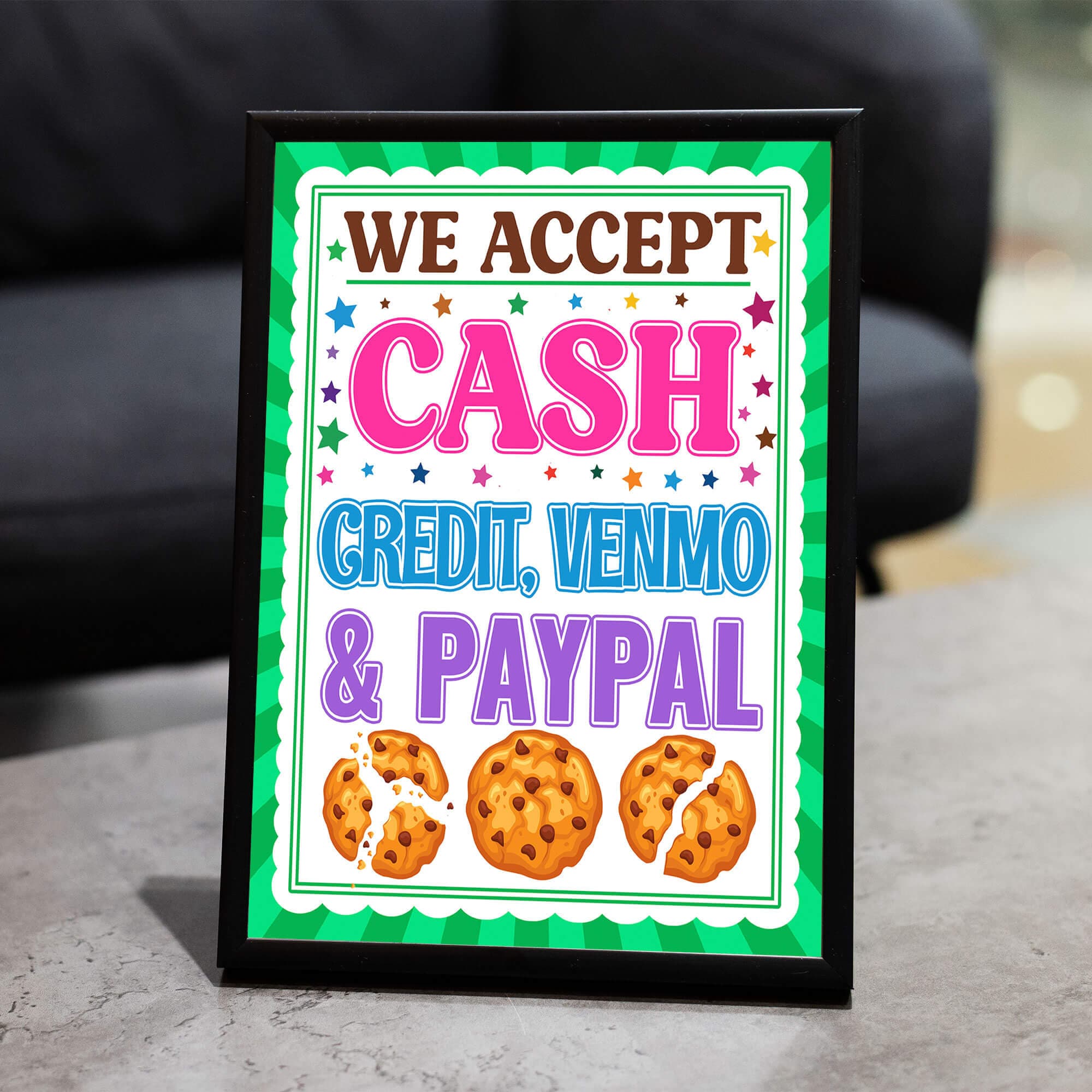 Printable We Accept Payments Sign Cash Credit Venmo Paypal - Etsy