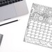2023 Calendar PDF, Floral Calendar 12 Month Coloring Pages, Printable ...