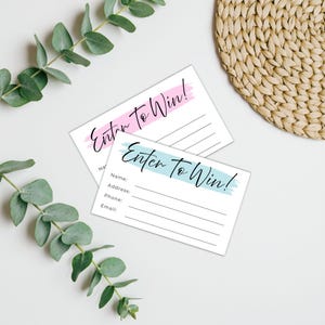 Editable Enter to Win Raffle Ticket Template | Printable Event Giveaway ...