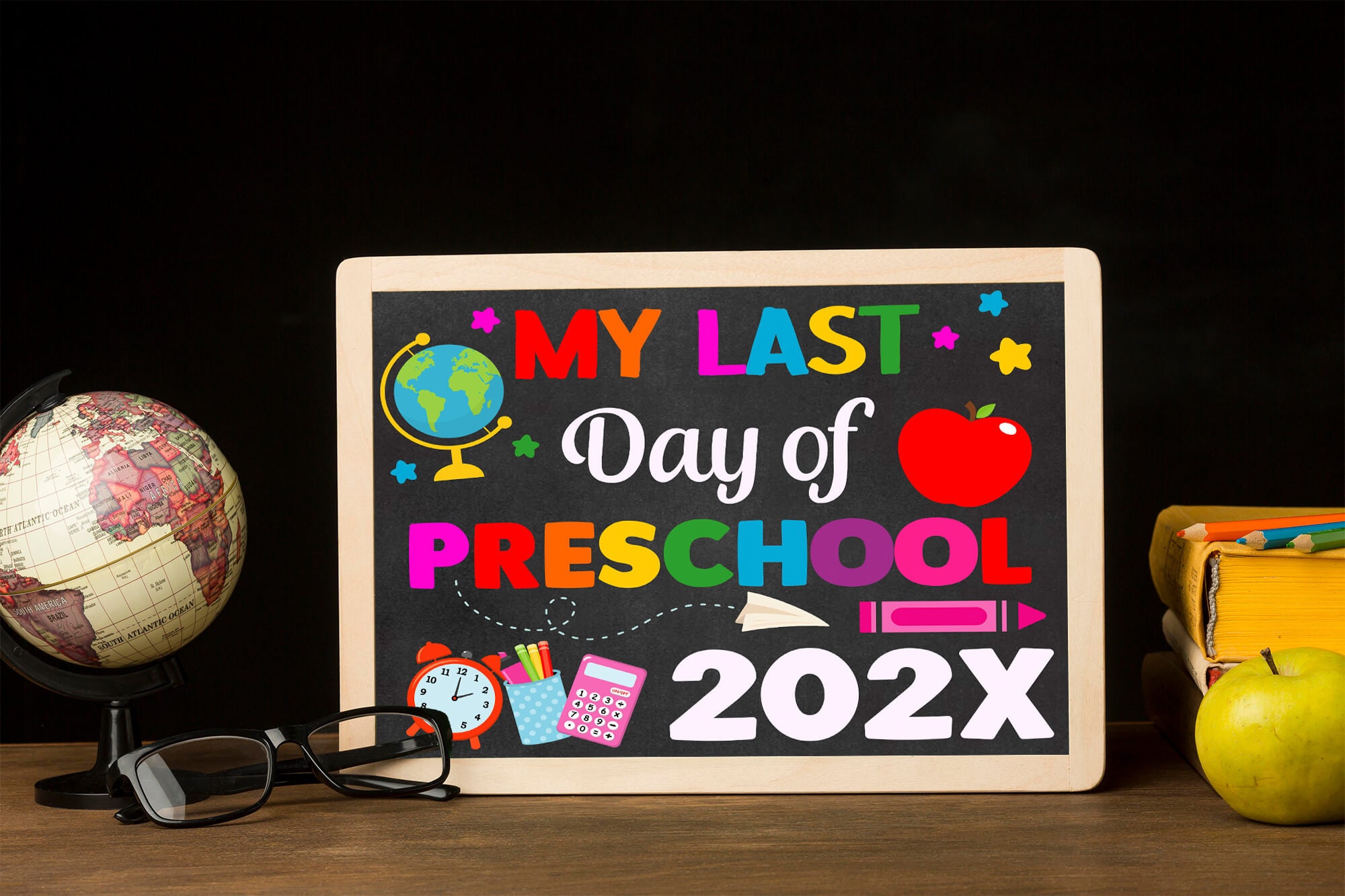 Editable My Last Day of Preschool Sign, School Print, End of School ...